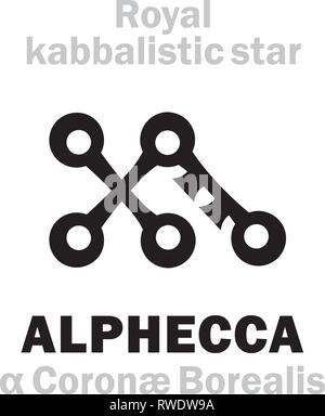 Corona Borealis (Northern Crown) constellation, vector illustration ...