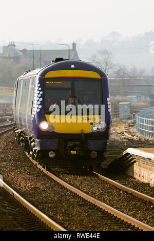 morning commuter train Scotrail arriving Montrose Angus. Heading for ...