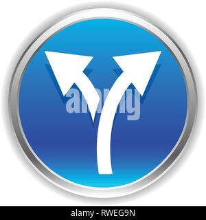 Icon with 2 way arrow. Branch, diversion icon Stock Vector Image & Art ...