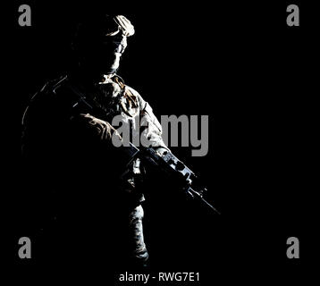 U.S. Marine raider armed with carbine assault rifle Stock Photo - Alamy