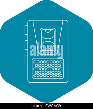 Old microphone icon. Thin circle design. Vector illustration Stock ...