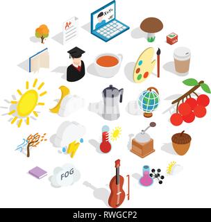 Academic year icons set, isometric style Stock Vector Image & Art - Alamy