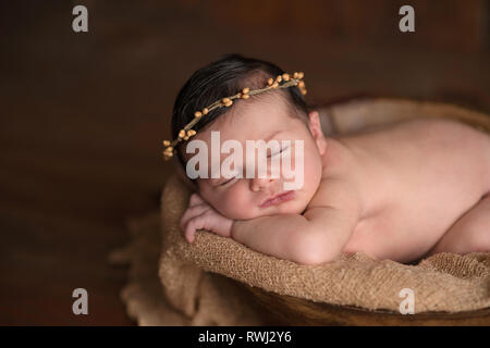 Baby wearing crown Stock Photo - Alamy