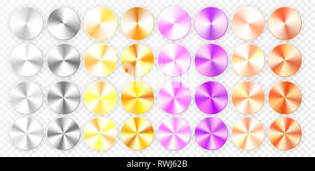Set of Conic gradients on a transparent background. Vector illustration ...
