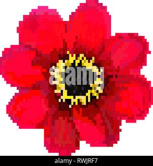 flower pixel art Stock Vector Image & Art - Alamy