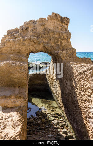 Ancient roman ruins, Banos de la Reina, the Baths of the Queen in Calpe ...