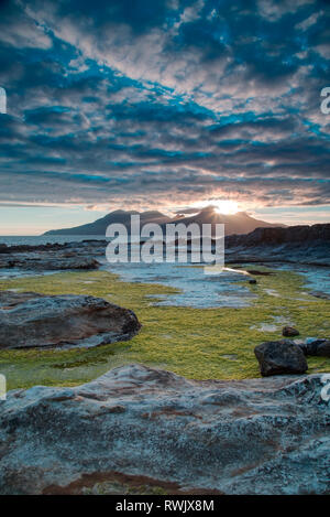 Summer sunset at Laig Bay, Isle of Eigg Stock Photo - Alamy