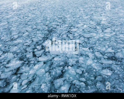 Cracked ice on the surface of the ocean. Global warnimg concept Stock ...