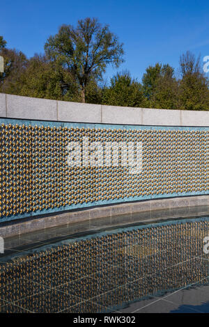 Gold star wall at the World War II Memorial, Washington, DC USA Stock ...