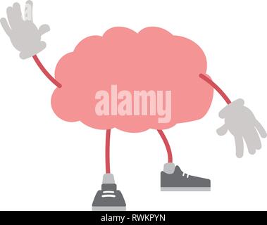 cartoon brain with legs and hands Stock Vector Image & Art - Alamy
