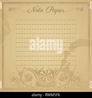 Blank beige notepaper design vector Stock Vector Image & Art - Alamy