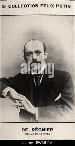 The portrait of Henri de Régnier by Félix Vallotton showcases the poet ...