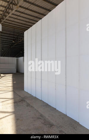 large blocks of Styrofoam in a warehouse, abstarct background scene ...