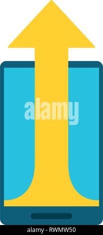 Smartphone uploading files vector illustration graphic design Stock ...