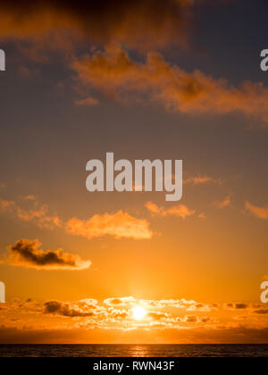 Sunset over Atlantic Ocean, Eluuthera, The Bahamas, The Caribbean Stock ...
