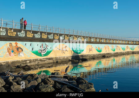 Na'Tsa'Maht, The Unity Wall Mural, Ogden Point Breakwater, Victoria ...