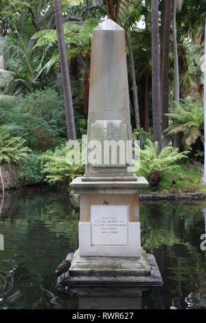 Obelisk erected to the memory of Allan Cunningham botanist in the Royal ...
