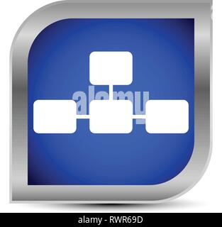 Topological, hierarchical diagram icon, Multilevel chart, graph Stock ...