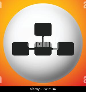 Topological, hierarchical diagram icon, Multilevel chart, graph Stock ...