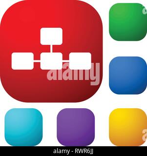 Topological, hierarchical diagram icon, Multilevel chart, graph Stock ...