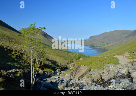 Wastwater from Brown Tongue path on route to Scafell Pike via Lords ...