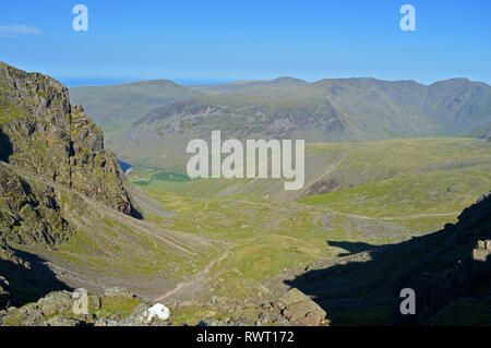 Lords Rake views on Scafell Pike Stock Photo - Alamy