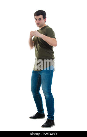 Angry man. white background, full body Stock Photo - Alamy