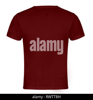 Red, Maroon Blank T-shirt Front and Back Stock Photo - Alamy