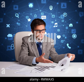 Secretary work with office and multitask concept Stock Photo - Alamy