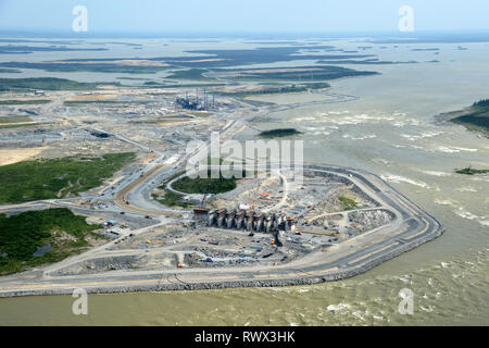aerial, Jenpeg Generating Station, Jenpeg, Manitoba Stock Photo - Alamy