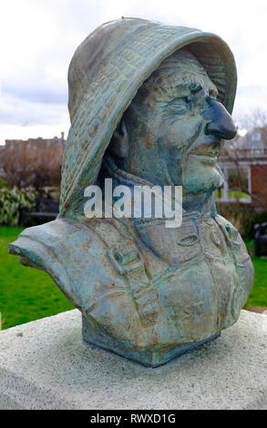 A view of the bronze bust of lifeboatman Henry George Blogg GC BEM at ...
