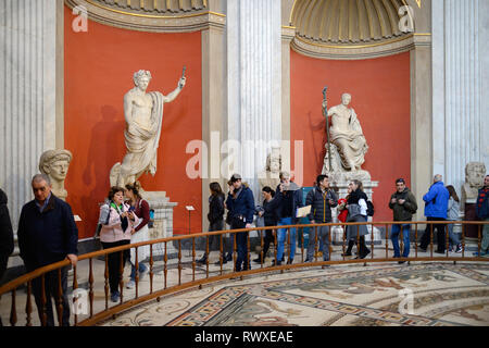 The Round room (Sala Rotonda) in the Vatican Museum in Rome, Italy ...