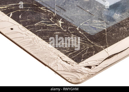 iPad, with destroyed display, case damage Stock Photo - Alamy