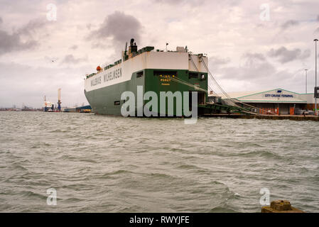 Vehicle carrier ship Porgy operated by Wallenius Wilhelmsen at ...