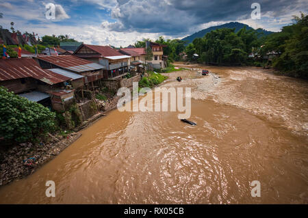 Indonesia, Sulawesi, Toraja. Bridge on river Stock Photo - Alamy