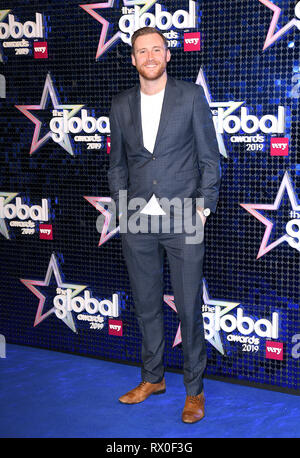 Toby Tarrant attends The Global Awards 2019 at the Eventim Hammersmith ...
