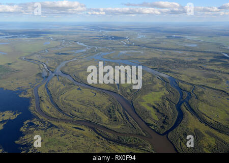 aerial, Cumberland Delta, Cumberland House, Saskatchewan Stock Photo ...