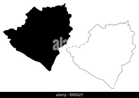 Kirkuk City (Republic of Iraq, Kirkuk Governorate) map vector ...
