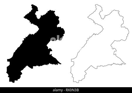 Erbil Governorate (Republic of Iraq, Governorates of Iraq) map vector ...