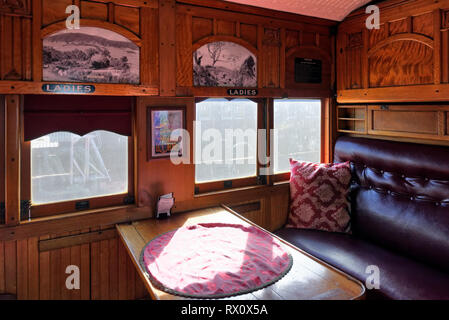 First class compartment of the steam train "Jacobite" which runs from ...