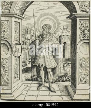 Leonhard Beck (German, c. 1480-1542), A King on a Throne, before him ...