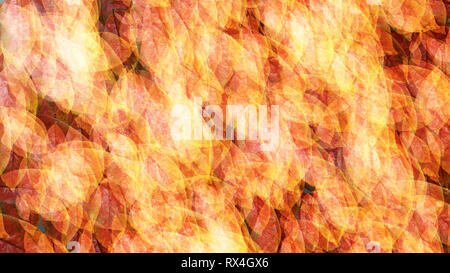 The leaves overlay on the grand with srong light like fire Stock Photo ...