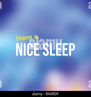 Have a nice sleep. Life quote with modern background vector ...