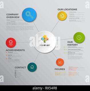 Vector Company infographic overview design template with colorful ...