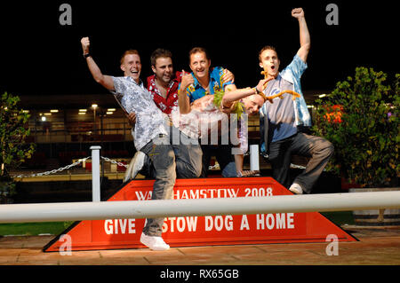 Stag party @ Walthamstow Greyhound track 12 07 2008 Stock Photo - Alamy