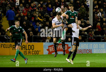 Dublin, Republic Of Ireland. 08th Mar, 2019. Derry City players ...