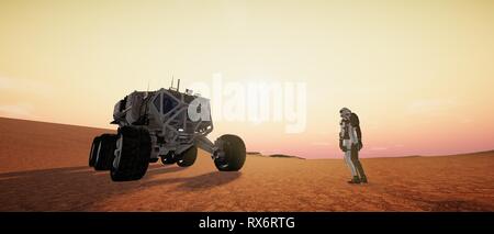 Extremely detailed and realistic high resolution 3d imageof the Martian ...
