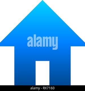 Home symbol icon - blue gradient outline, isolated - vector ...