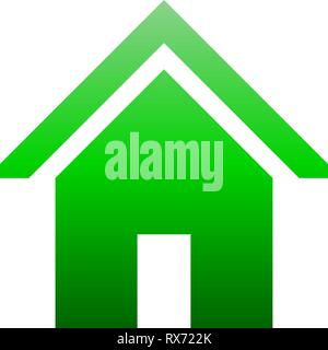 Home symbol icon - green gradient outline, isolated - vector ...