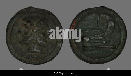 As (Coin) Depicting the God Janus, 225/217 BC, Roman, Roman Empire ...
